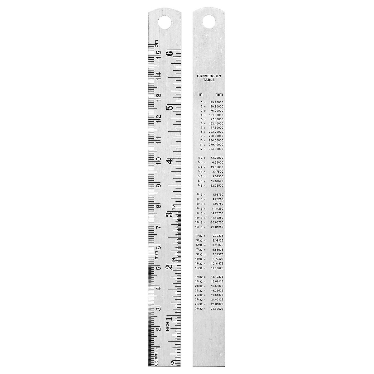 Amazon Basics 6-Inch Stainless Steel Ruler, 4-Pack