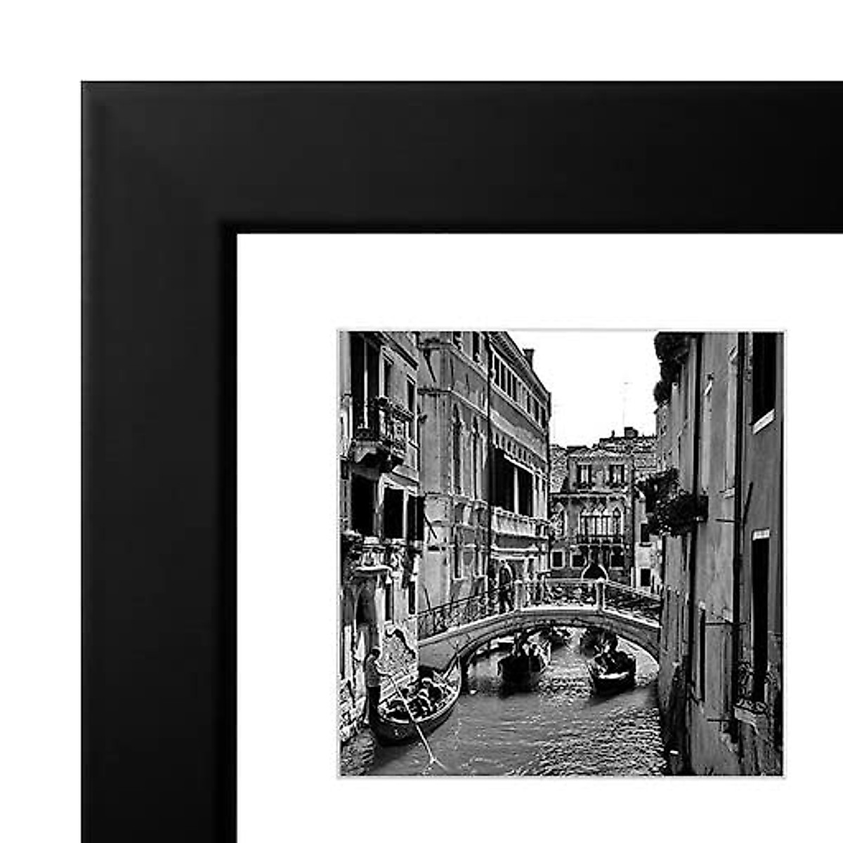 Americanflat 10x10 Collage Picture Frame in Black - Displays Four 4x4 Frame Openings - Engineered Wood Square Picture Frame with Shatter Resistant Glass, and Includes Hanging Hardware for Wall, 4 Count (Pack of 1)
