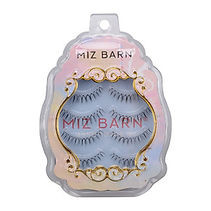 Miz Barn Daily Natural Look False Eyelashes,4 Pairs Natural Soft Lightweight Comfortable Short Lashes Clear Band Handmade Luxurious False Eyelashes(A05)