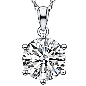 Gifts for Women Wife Gifts Anniversary, Diamond Necklace for Wife 1CT-4CT Moissanite Necklace Gift for Her Mothers Day Gifts for Mom Wife Women Jewelry Gifts, Birthday Christmas Day Gifts Valentine's Day for Her (3CT)