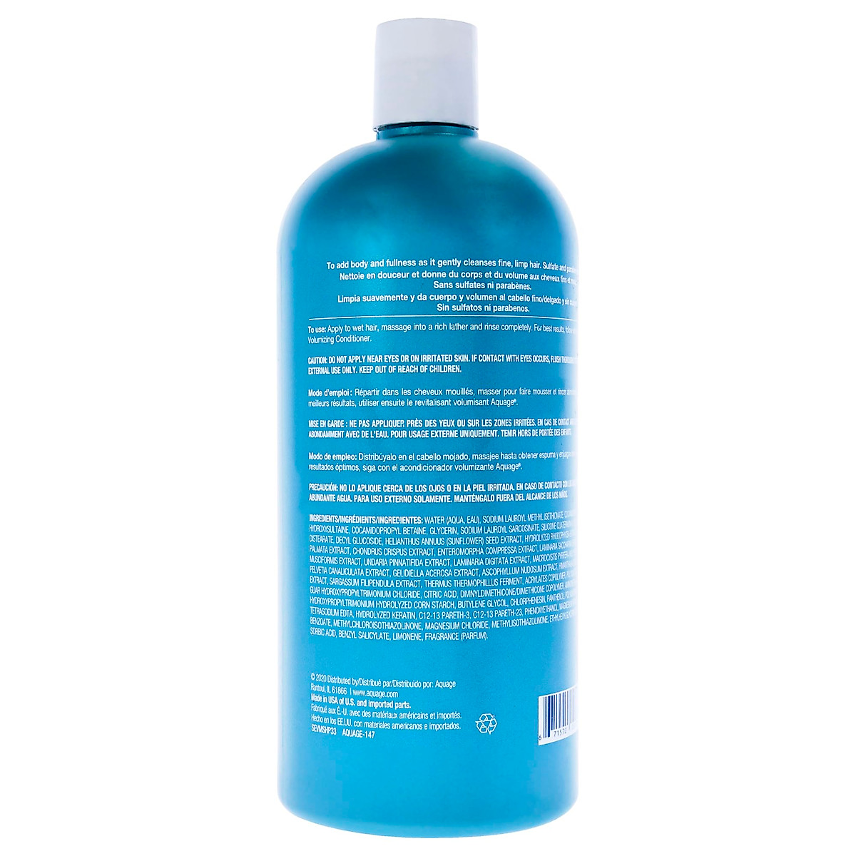 AQUAGE SeaExtend Volumizing Shampoo, 33.8 oz.