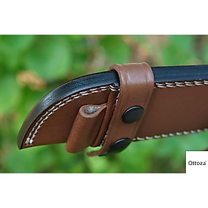 Ottoza TOP GRAIN Leather Knife Sheaths for Fixed Blade Knives, LEFT HAND Leather Knife Sheath for Belt, Leather Knife Holster Belt Knife Holder, Horizontal Knife Sheath for Belt No:9