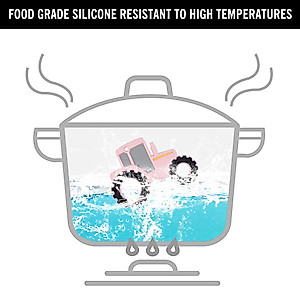 AmazingM Car Series Baby Teething Toys,Food Grade Silicone Chew Teether for 3 Months+ Infant Boy and Girl,Toddler Sensory Chewing Teether,BPA Free. (Tractor, Pink)