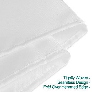 EMART 6 Pack Rectangle Tablecloth, 60 x 102 inch White 100% Polyester Banquet Wedding Party Picnic Rectangular Table Cloths