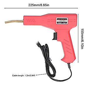 50W Hot Staple Welder Gun, Plastic Welding Machine Car Bumper Repair Kit with Plier, Flat/Outside Corner/Inside Corner/Staples, Welding Repairing Machine for Repairing Bumpers(#1)