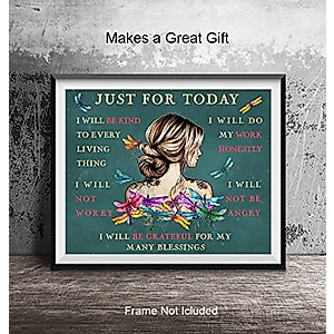 Inspiration Positive Affirmations Boho-chic Wall Art - New Age spiritual Hippie Motivational Wall Decor - Inspirational Quotes Saying - Encouragement Gifts for Women - Encouraging Wall Decor UNFRAMED