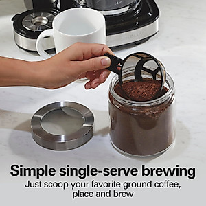 Hamilton Beach 2-Way Brewer Coffee Maker, Single-Serve and 12-Cup Pot, Black