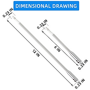 ERGAOBOY 2 Pcs 6" & 12" Dril Bit Extension with Hex Wrench Kit,Fit for 1/4 Wood Spade Drill Bit