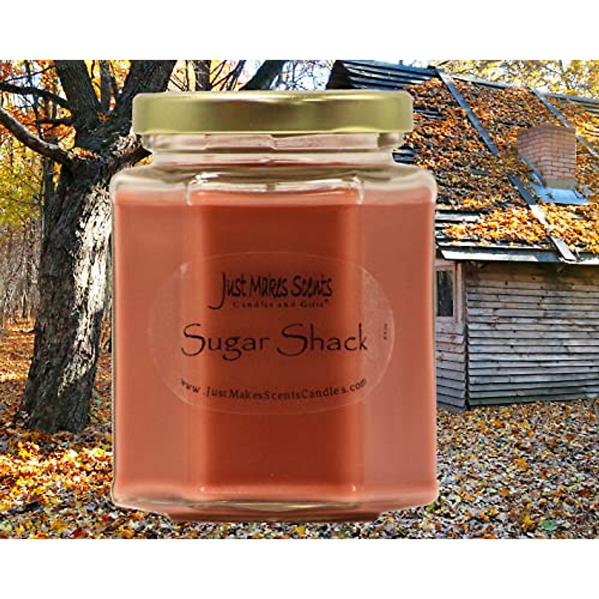 Sugar Shack (Maple, Bourbon & Gunpowder) Blended Soy Candle by Just Makes Scents