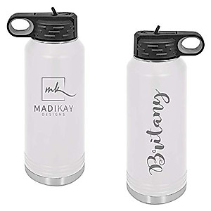 Insulated Stainless-Steel Water Bottle, Personalized Water Bottle Christmas Gift (32 Ounces)