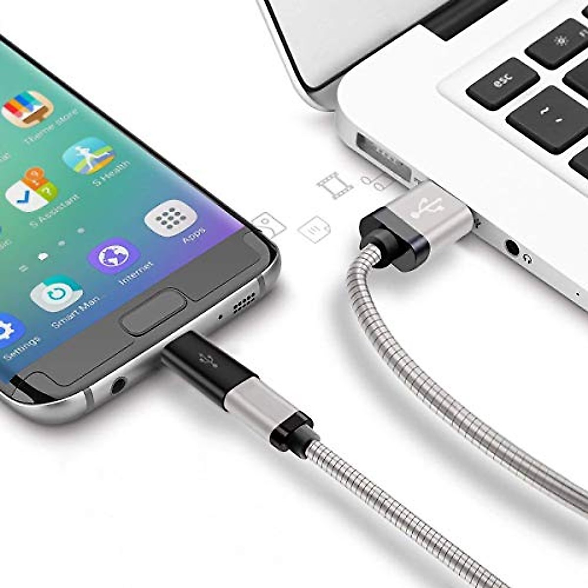 ARKTEK USB-C Adapter - USB Type C (Female) to Micro USB (Male) Sync and Charging Adapter for Digital Camera Power Bank Galaxy S7 S7 Edge and More (Pack of 2)