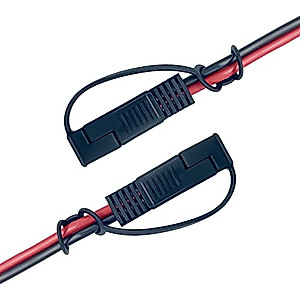 SAE to SAE Extension Cable - 12AWG Quick Disconnect Wire Harness with Waterproof Cover for Solar Panel Battery Automotive RV Camp Trailer Tractor （3FT） Black