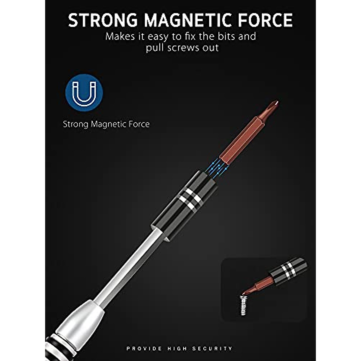 Syntus Precision Screwdriver Set, 63 in 1 with 57 Bits Screwdriver Kit, Magnetic Driver Electronics Repair Tool Kit for iPhone, Tablet, Macbook, Xbox, Cellphone, PC, Game Console, Black
