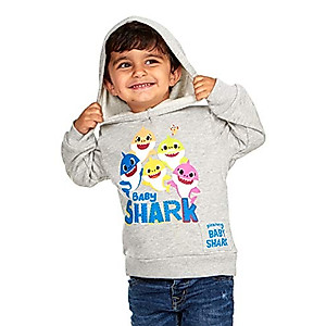 Pinkfong Baby Shark Toddler Boys Fleece Pullover Hoodie Grey 4T