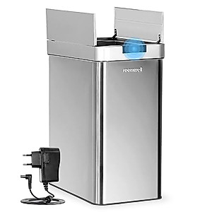 roomwell Automatic Trash Can Kitchen 13+ Gallon - Stainless Steel Garbage Can Touchless with Motion Sensor Lid and Infrared Light with AC Power Adapter (Limitted Edition 2.5 Gallon)