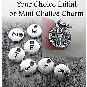 St. Elizabeth Ann Seton Necklace, Keychain or Clip, Patron Saint Confirmation Gift, Birthstone Crystal and Initial Charm