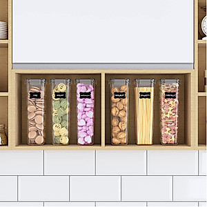 Pasta Containers, 2 Pk 2.8L Airtight Food Storage Containers, Spaghetti Containers for Pantry Organization and Storage, Kitchen Storage Containers for Noodles, Plastic Canisters with Durable Lids