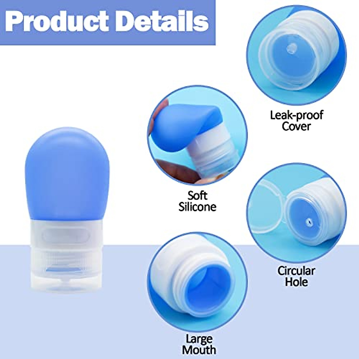 TACYKIBD 4Pcs Squeeze Salad Dressing Bottles, Portable Bulb Sauce Condiment Bottles with 2Pcs Cleaning Brush and Food Storage Condiment Bottles, Leakproof Dressing to Go for Lunch (1.3oz, 38ML)