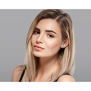 Moissanite Stud Earrings for Women Sterling Silver Moissanite Dianmond Piercing Earring Aretes para Mujer Love knot Hypoallergenic Anniversary Birthday Mothers Day Gifts for Her Women Mom Wife