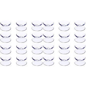 Housoutil 24PCS Double Sided Suction Cups, Transparent Sucker Pads for Glass, Table Top Spacers Without Hooks for Home Kitchen Glass