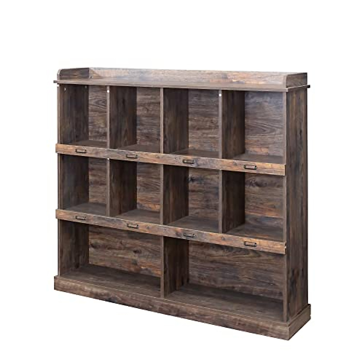 CreekT 10-Shelf Barrister Bookshelf for Bedroom, Tall Bookshelf for Living Room, Large Bookshelf for Bedroom, Open Bookshelf, Bookcase Shelf, Modern Bookshelf, Solid Wood Bookshelf, Cube Shelf