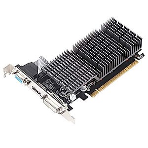 maxsun GEFORCE GT 710 2GB Low Profile Ready Small Form Factor Video Graphics Card GPU Support DirectX12 OpenGL4.5, Low Consumption, VGA, DVI-D, HDMI, HDCP, Silent Passive Fanless Cooling System