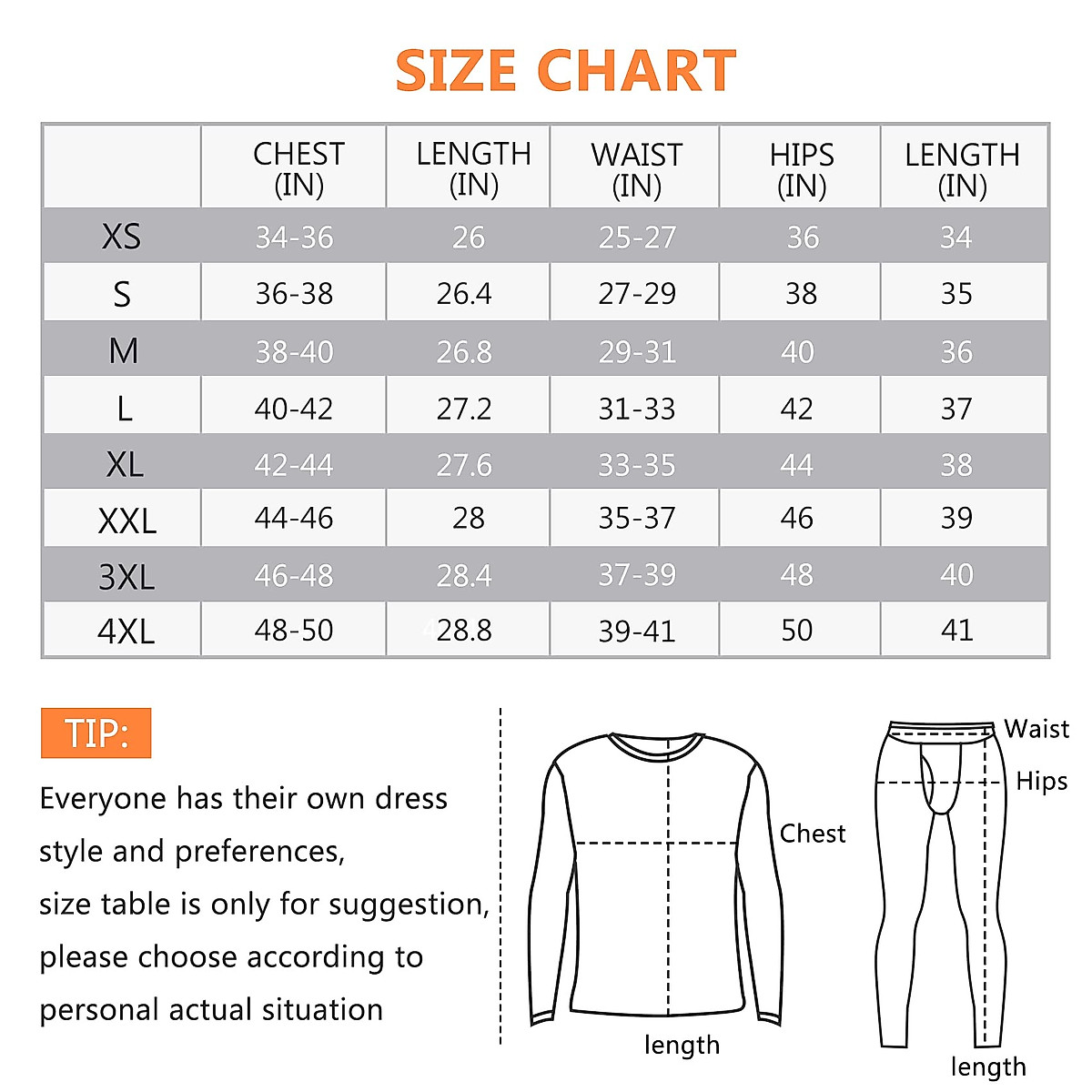 SIMIYA Thermal Underwear Set for Men Long Johns with Fleece Lined Long Sleeve Base Layer Set Top Bottom Blue