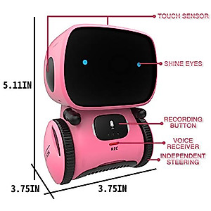 98K Kids Robot Toy, Smart Talking Robots Intelligent Partner and Teacher with Voice Control and Touch Sensor, Singing, Dancing, Repeating, Gift for Boys and Girls of Age 3 and Up