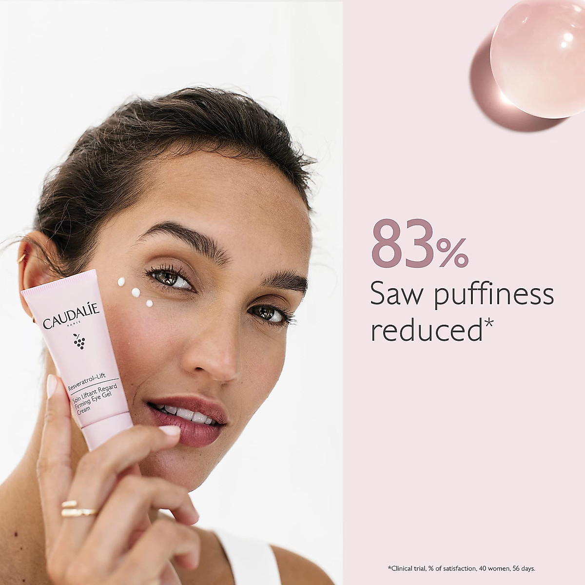 Caudalie Resveratrol-Lift Firming Eye Gel Cream: Anti-Aging Wrinkle Eye Cream with Resveratrol, Hyaluronic Acid & Vegan Collagen Alternative -15mL