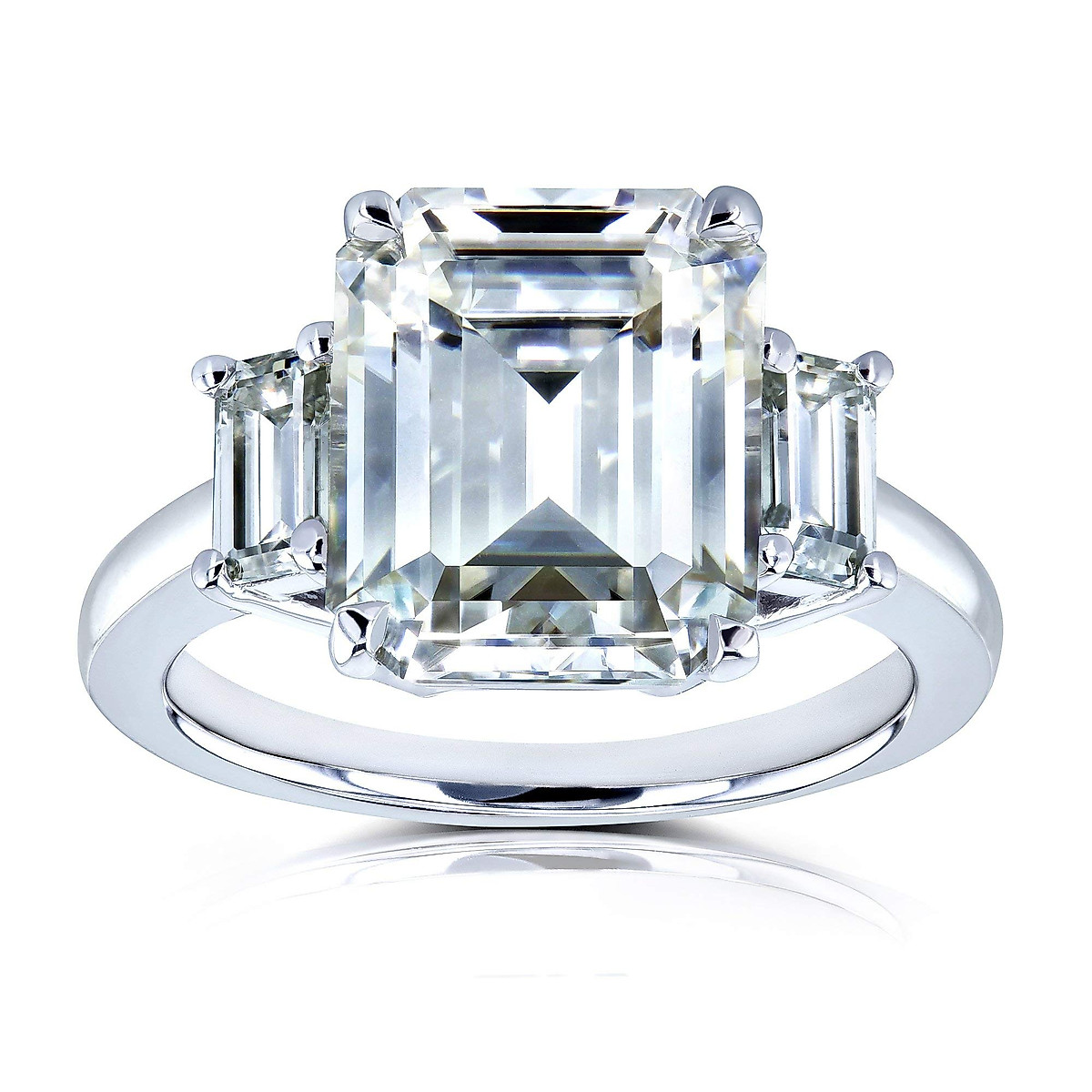 Kobelli 5 1/2 Carat TW 3-Stone Forever One Charles and Colvard Moissanite Engagement Ring - 11