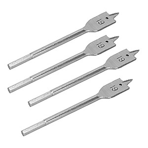 Spade Drill Bit Set Paddle Flat Bits 4 Pcs Openin 19mm / 0.7in Flat Wood Drill Bits for Woodworking Keyholes and Other Fine Drilling DIY Flat Drill