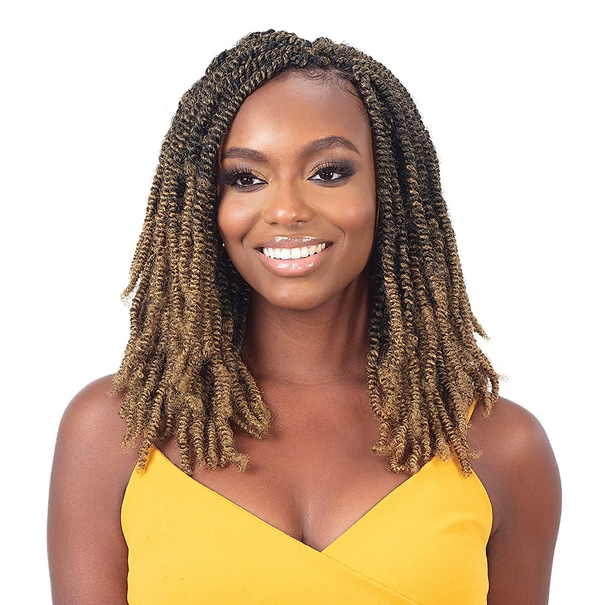 Shake N GO FreeTress Crochet Braids 3X Pre-Fluffed Poppin Twist 16 Inch (1-pack, 1B)