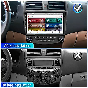 Car Radio Stereo for Honda Accord 2003 2004 2005 2006 2007,Built-in Carplay/Android Auto 10 inch Head Unit 2G RAM 32G ROM with WiFi GPS Navigation DSP Bluetooth
