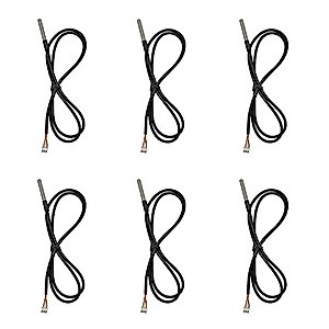 Haldzemo Waterproof 1M DS18B20 Temperature Sensor Digital Stainless Steel Tube Temp Probe 39.3" with XH2.54 Terminal Connector for Arduino (6 Pack)