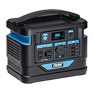 Pulsar Portable Power Station PPS200, 222Wh Lithium Battery Backup, 200W Pure Since Wave AC Outlets, USB C, Solar Generator Power Supply for Outdoor Camping Travel Hunting Fishing Emergency