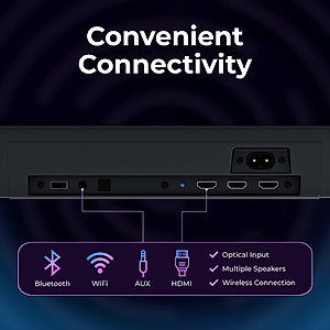 PHILIPS B8405 Soundbar 2.1 with Wireless Subwoofer, Dolby Atmos, Stadium EQ Mode, DTS Play-Fi Compatible, Connects with Amazon Echo Devices and Voice Assistants, AirPlay 2 & BT Support, TAB8405