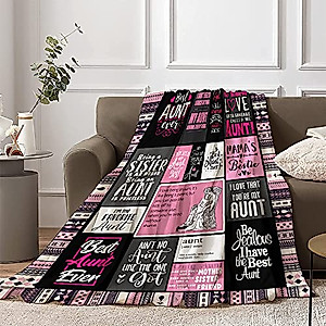 Best Aunt Gifts from Niece Aunt Birthday Gift | Best Aunt Ever Blanket with Great Sentences | Best Aunt Auntie Ever Gift from Nephew Happy Christmas Bday Present for Auntie Throw Blanket 50” X 60”