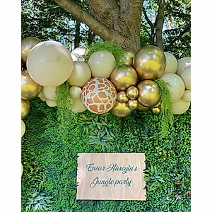 Enanal 50pcs Giraffe Print Balloons, 12inch Animal Print Thick Latex Balloons for Safari Jungle Party Supplies Wild One Birthday Baby Shower Wildlife Theme Party Decoration