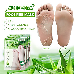 Nado Care Foot Peel Mask - Exfoliating Foot Peeling Masks for Men and Women with Natural Aloe Extract - Repair Rough Heels, Callus and Dry Dead Skin - 3 Pack