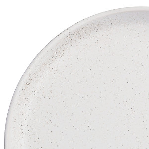 Gibson Soho Lounge Sofia Coupe Stoneware Dinnerware Set, Service for 4 (12pcs), White w/Speckle