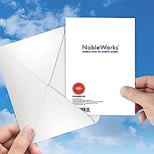 NobleWorks - 1 Funny Birthday Card Cartoons - Hilarious Comic Humor, Notecard with Envelope - Ark of Cats C9262BDG