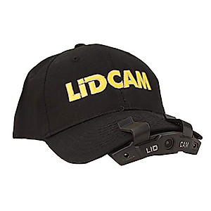 LIDCAM+ LC-WF-BZ Hands Free Hat Mounted Digital Action Camera, 1080P HD Wi-Fi with Full Audio and 1X to 4X Zoom, Black