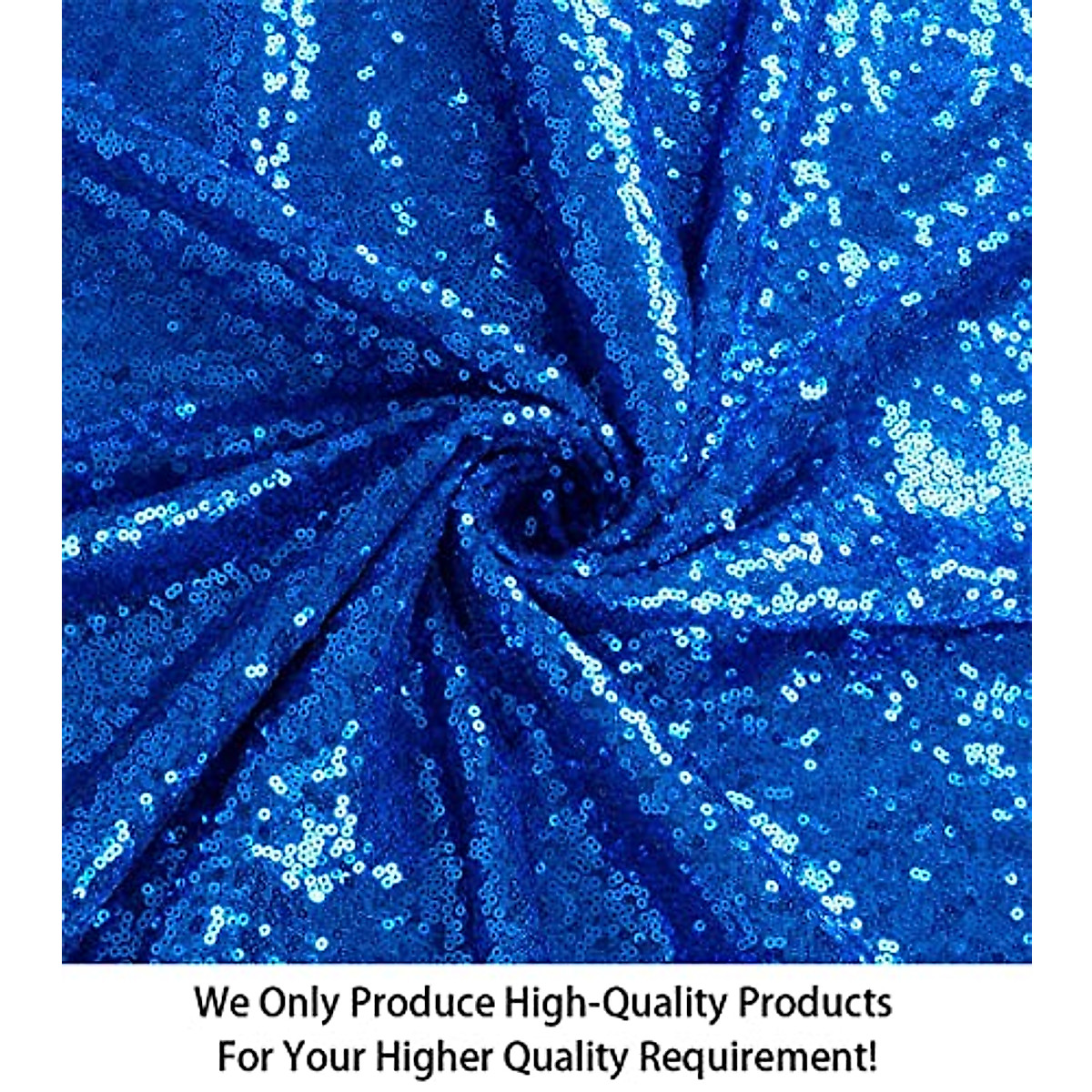 3 Feet 1 Yards Royal Blue Sequin Fabric, by The Yard, Blue Sequin Fabric, Tablecloth, Linen, Sequin Tablecloth, Table Runner (Royal Blue)