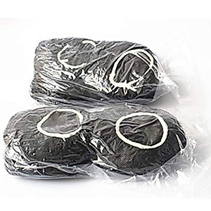 100 Pack Black Stretchable Headphone Ear Covers Sanitary Non-Woven Headset Covers Hygiene Ear Pads Cushions for Earmuff-Style Gaming Headphone/VR Headset/Most Large-Size Headphones 11cm