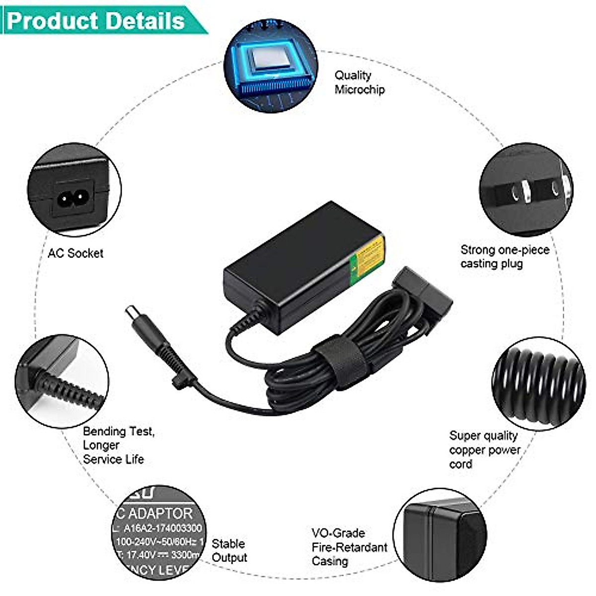 HKY AC Adapter Replacement for DJI Phantom 3 Series Drone Charger DJI Phantom 3 Professional/Professional (Pro)/Advanced/Standard/DJI Phantom 3 Pro Quadcopter Drone & Remote Control UL Listed