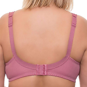 2-Pack Wide Strap Bra Plus Size Full Coverage Underwire Support Panels 34 36 38 40 42 44 / C D E F G H I J (40H, Lavender/Dusty Pink)