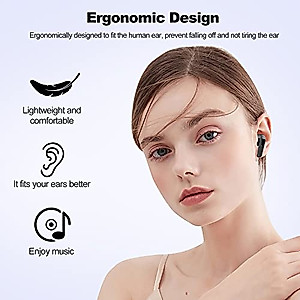 TUOTUER Wireless Earbuds Bluetooth 50H Playtime IPX4 Rating Sweat Waterproof Resistant V5.1 Bluetooth Headphones Built-in Mic Active Noise Cancellation Earphones Compatible with iPhone Android