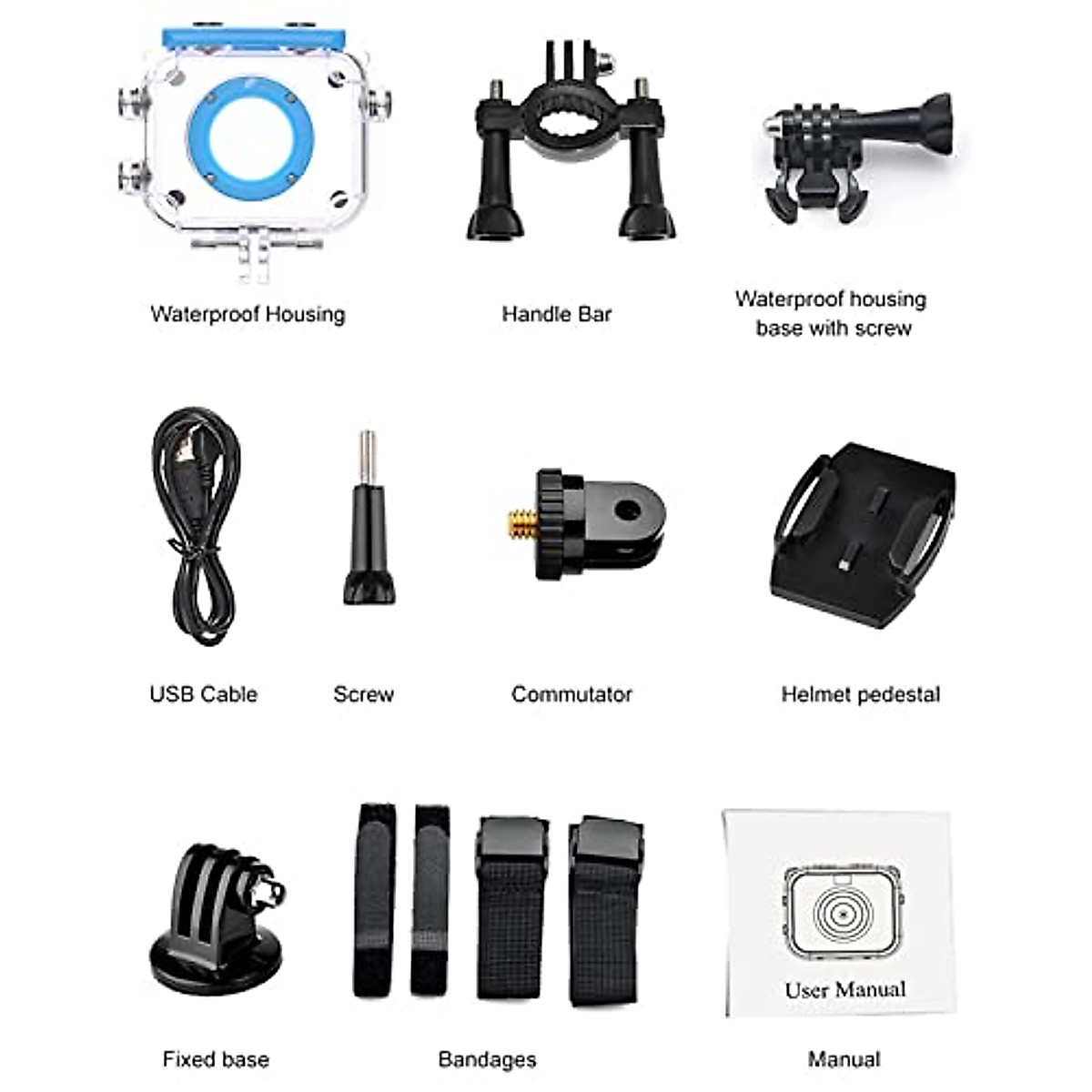 Rehomy Waterproof Camera for Outdoor Sports 1080P Toddler Digital Camera with 2GB Memory Card