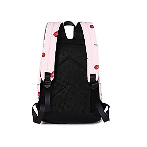 Acmebon Waterproof Stylish School Backpack for Teen Girl Roomy Backpack Purse for Women Cherry