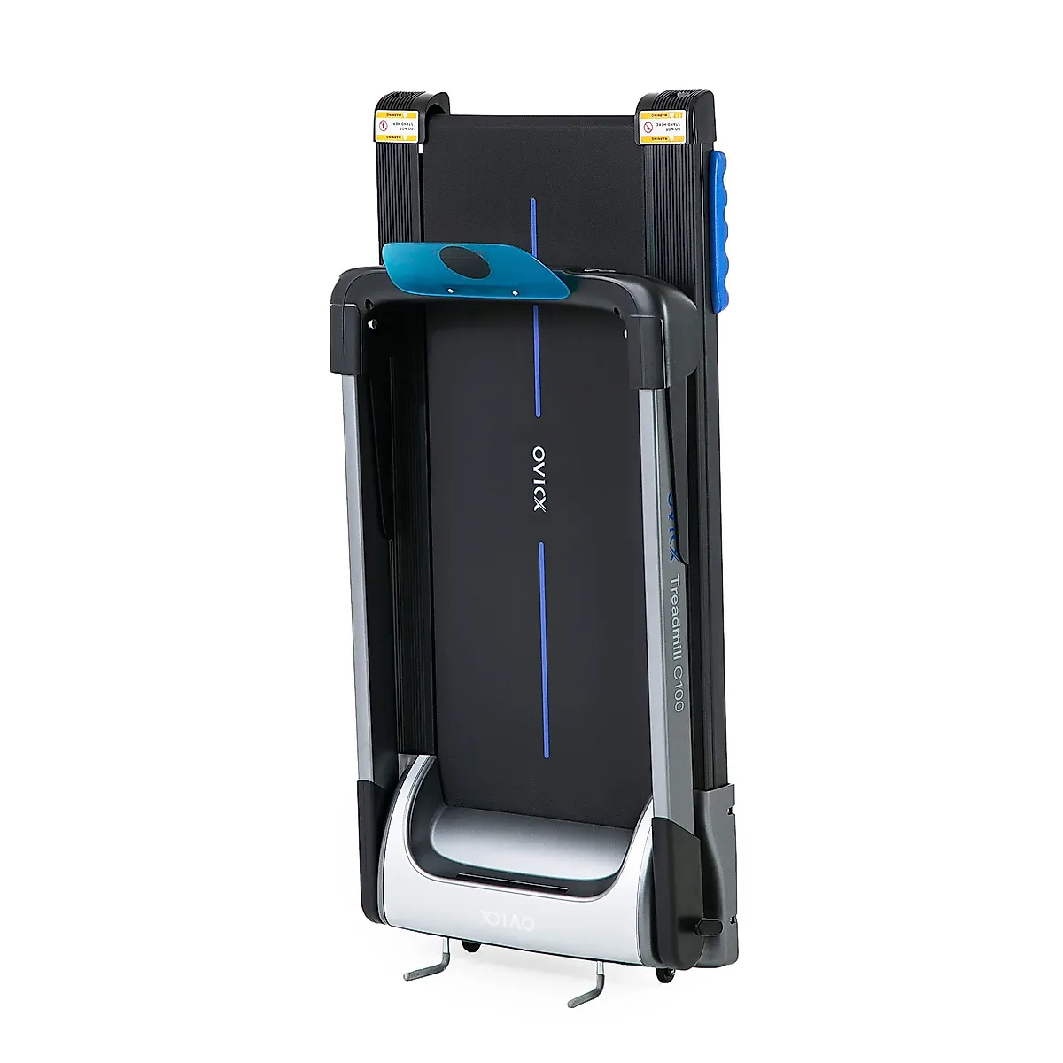 OVICX Portable Foldable Compact Home Treadmill with Shock Absorption with Bluetooth Connectivity, Fitness Tracking App, and Pulse Sensors
